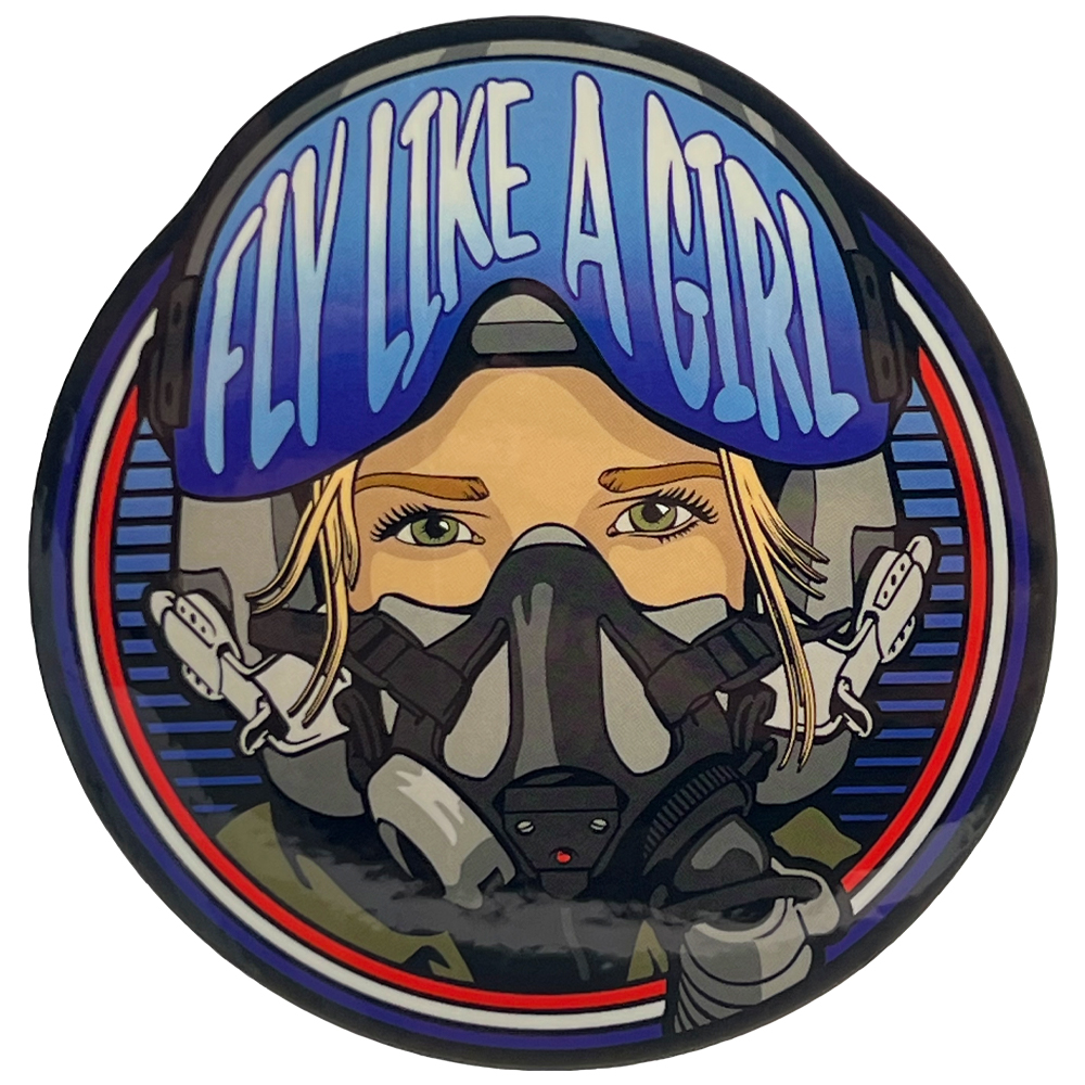 fly like a girl sticker